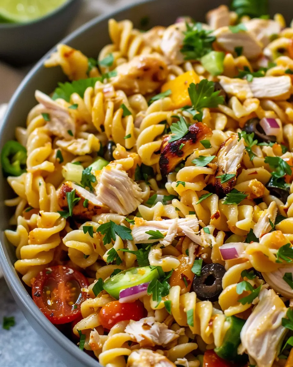 BBQ Chicken Pasta Salad